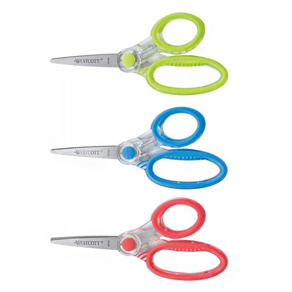 Westcott® X-Ray 5" Pointed Scissors, 1Pcs/Pack, Red/Green/Blue (372292)