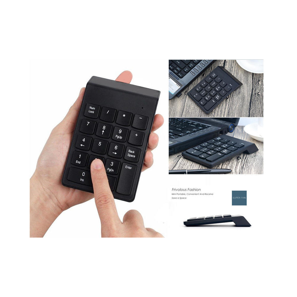 G1 2.4G Wireless USB Ultra Slim Ergonomic 18 Keys Number Pad