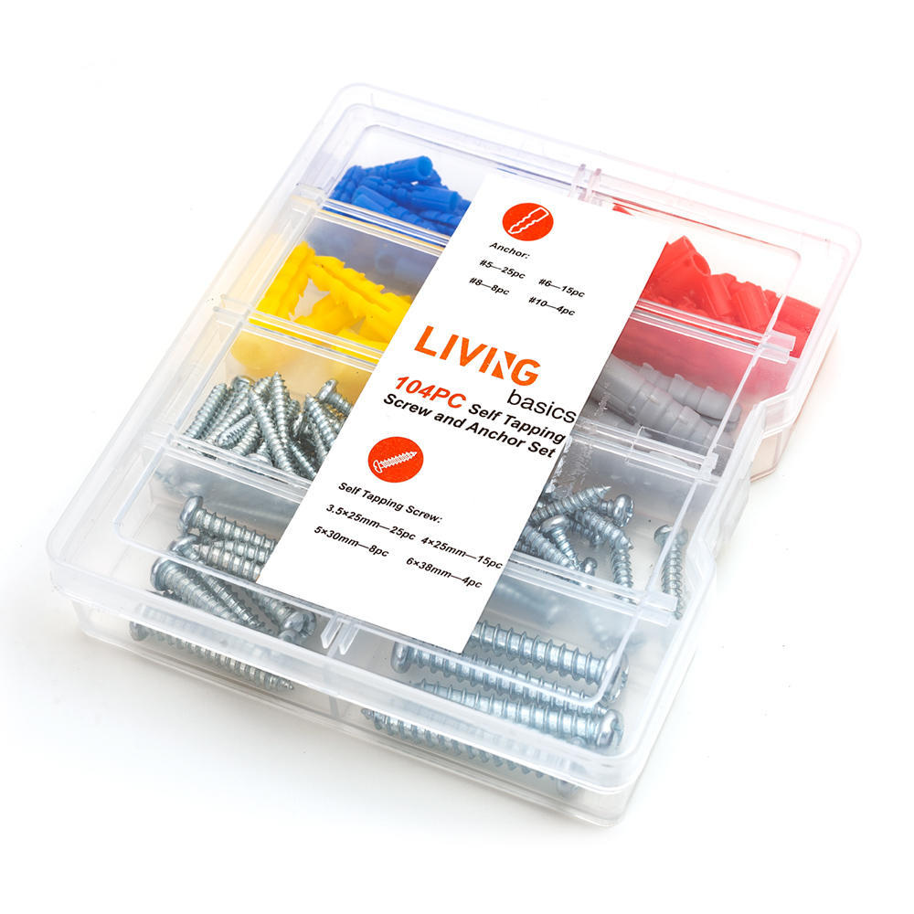 Self Drilling Drywall Anchors Screws Assortment Set Kit Assorted Sizes ...