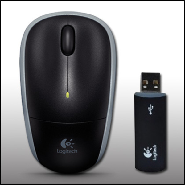 Logitech M205 3-Button Wireless Notebook Optical Scroll Mouse Black ...