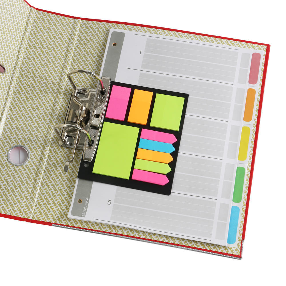 Assorted Sticky Notes and Page Markers Fits for Binder, 4 Shapes