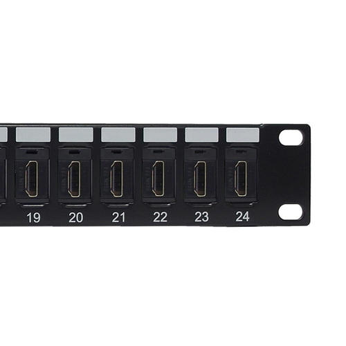 24 Port HDMI patch panel, 19 inch rackmount 1U