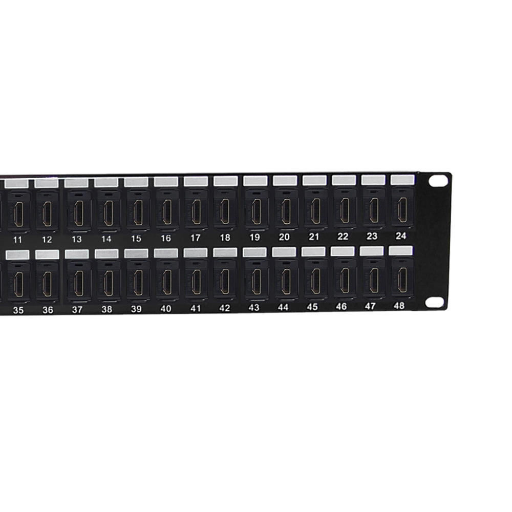 48 Port HDMI patch panel, 19 inch rackmount 2U