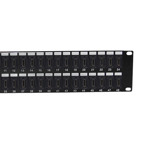 48 Port HDMI patch panel, 19 inch rackmount 2U