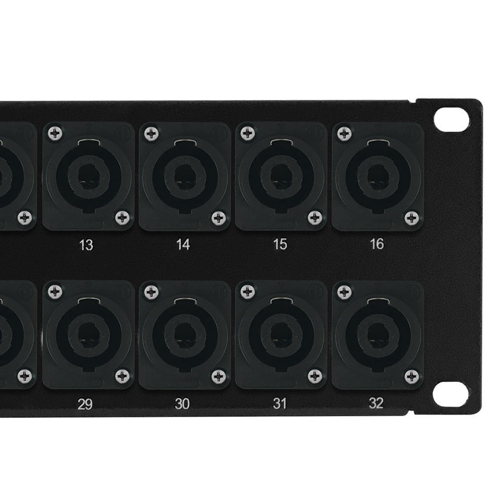 32 Port speakON patch panel, 19 inch rackmount 2U