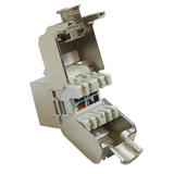 RJ45 Cat6a Slim Profile Keystone Jack, 110 Punch down/Tool-Less ...