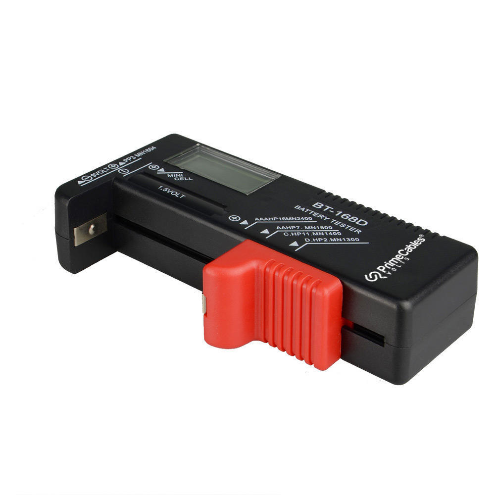 Digital Battery Tester Battery Checker for AA AAA C D 9V 1.5V Button ...
