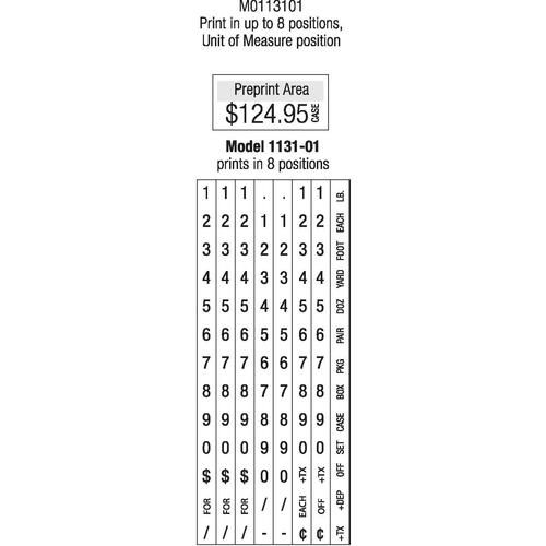 Monarch® 1131-01 Price Labeler, Prints 1 Line of 8 Characters