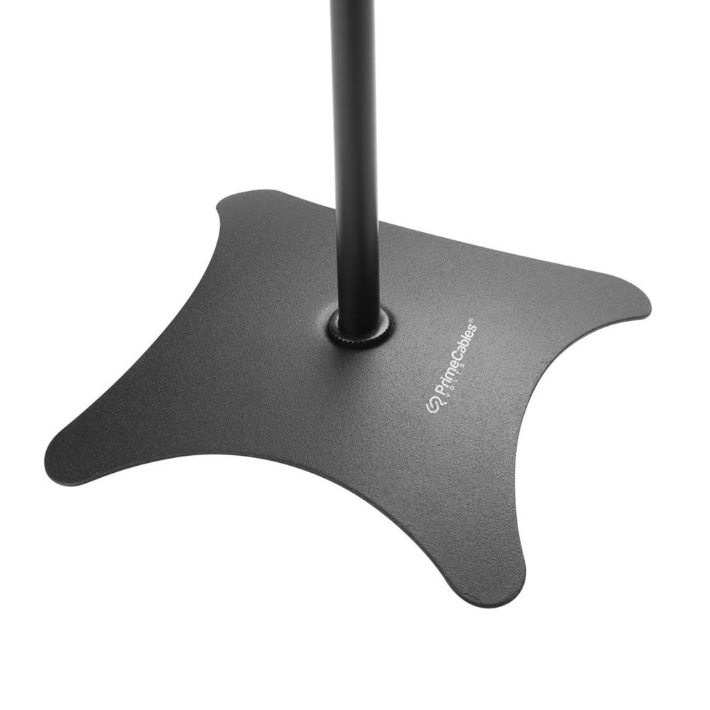 Height adjustable Metal Satellite Speaker Floor Stand, Set of 2, Black ...