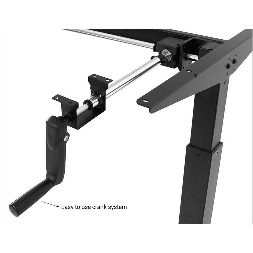 Manual Sit to Stand Adjustable Desk Riser Frame (Table Top Not Included ...