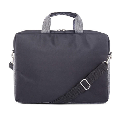 Bugatti Matt Executive Slim Briefcase, Polyester, Black/Grey (EXB529)