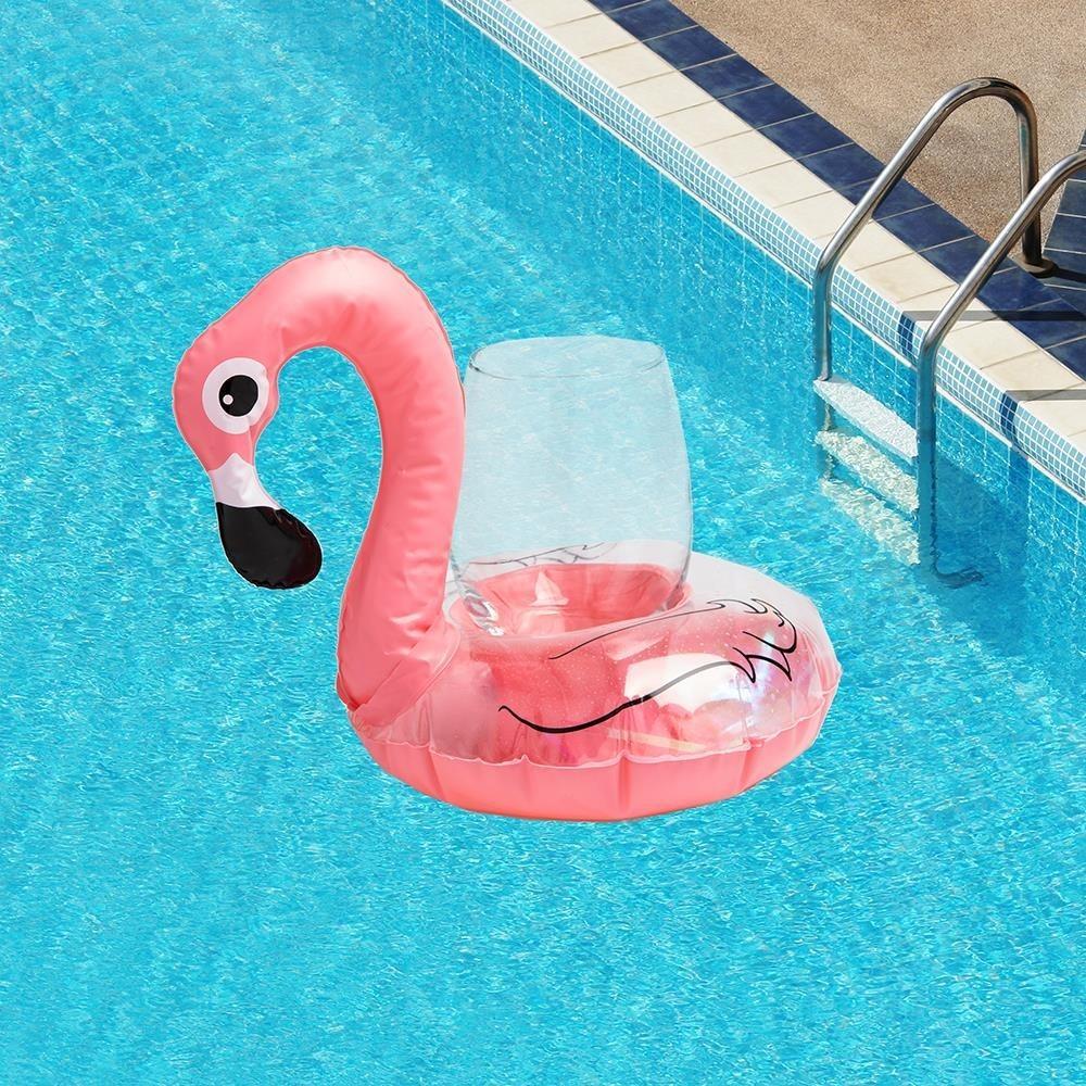 Pool Party 8" Inflatable Flamingo Beverage Holder