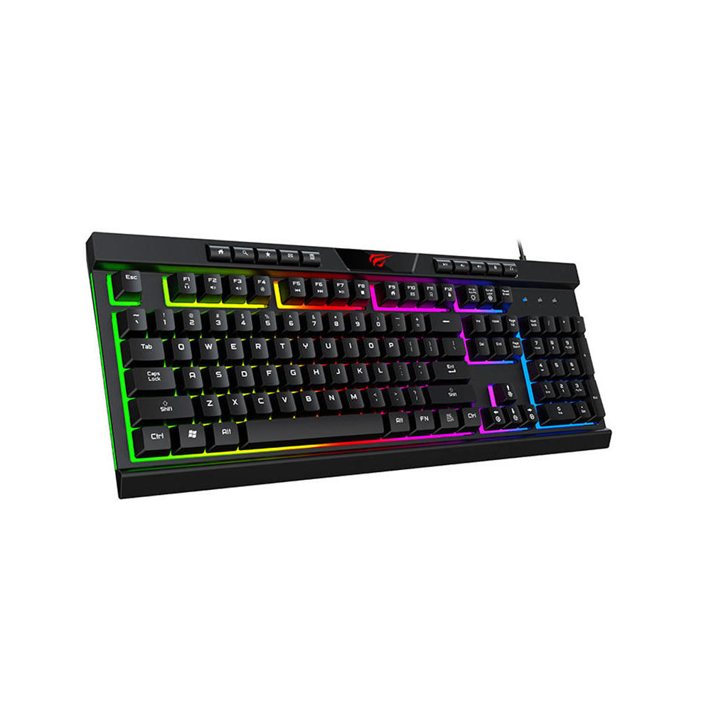 Havit KB500L USB2.0 Multi-Function LED-backlit keyboard_Black