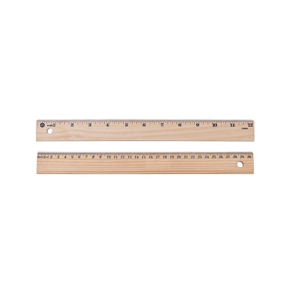 Westcott Wooden Ruler Plain Edge, 30cm / 12"
