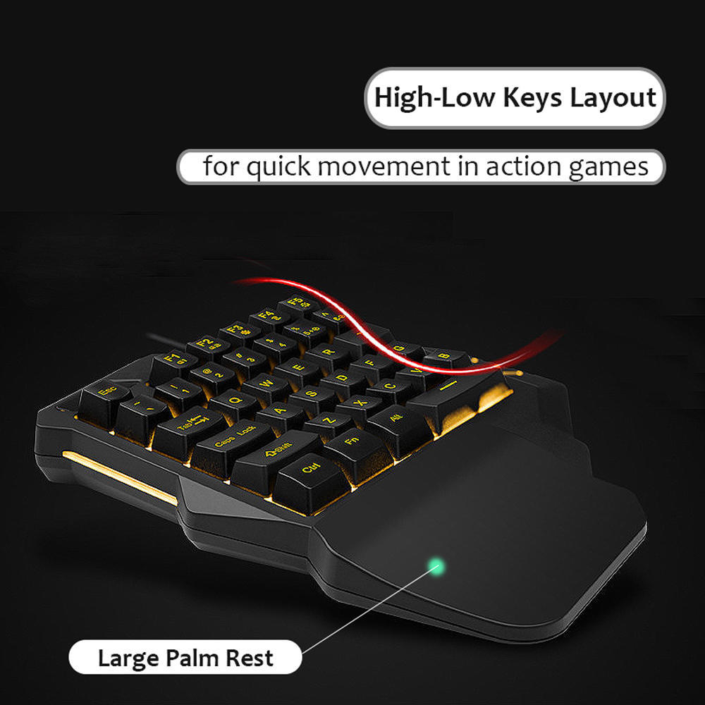 Wired 35 Keys Gaming Keypad with 7 Colors Backlit