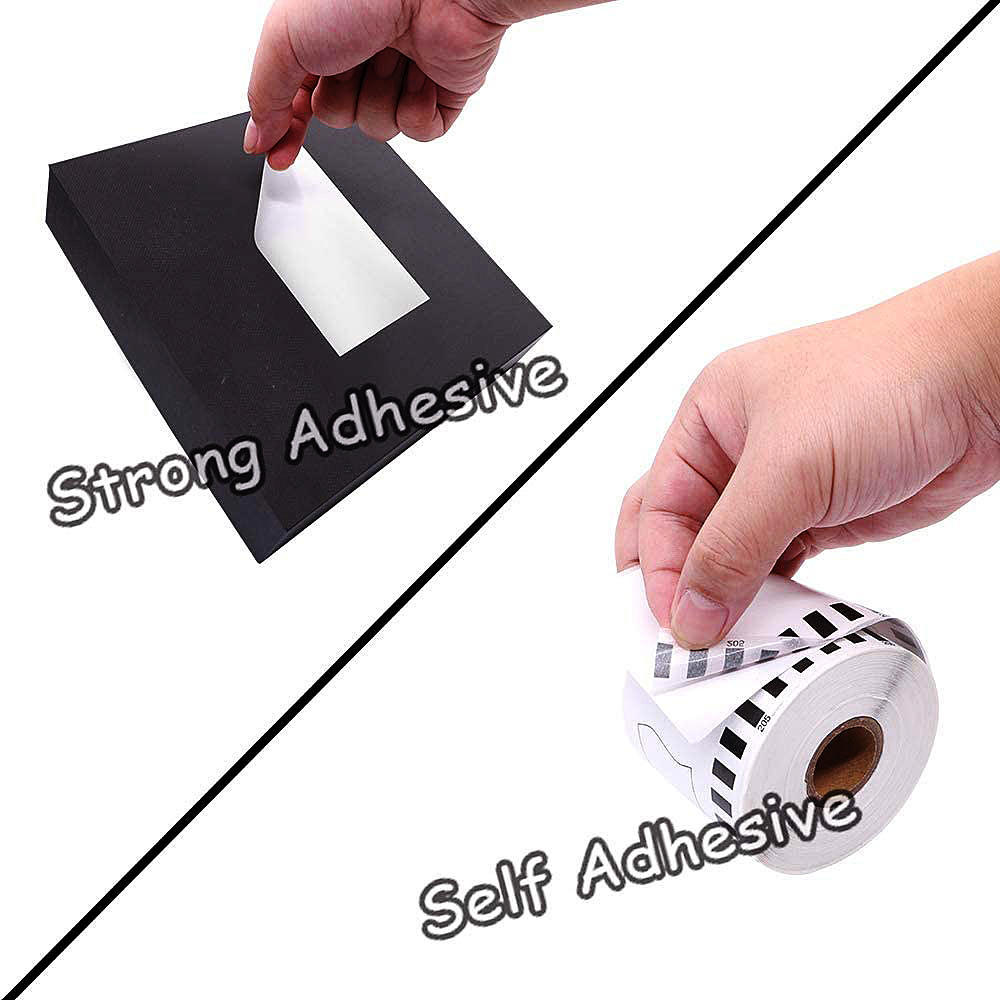 Brother DK2251 Continuous Label Roll, 2.4" x 50ft, Black/Red on White ...