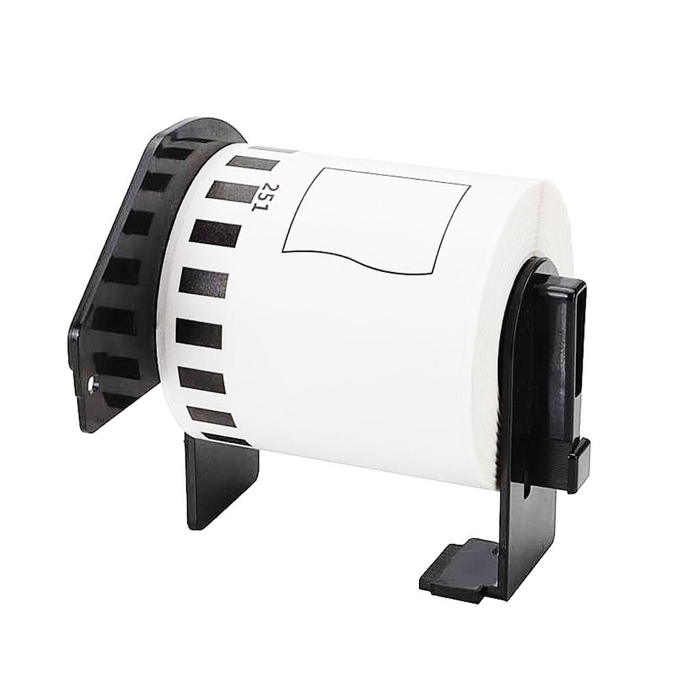 Brother DK2251 Continuous Label Roll, 2.4" x 50ft, Black/Red on White ...
