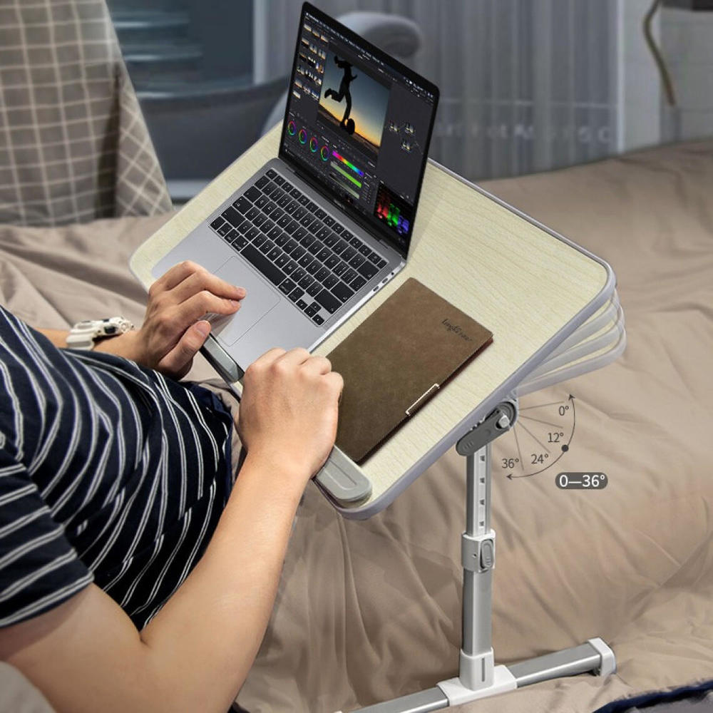 Adjustable Laptop Stand Portable Laptop Bed Table with Foldable Legs ...