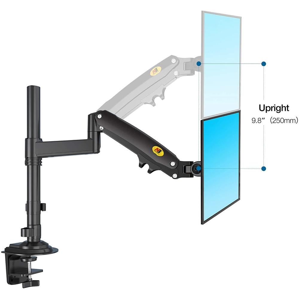 Monitor Desk Mount Long Arm for 17''-30''Monitors from 4.4 to 19.8lbs