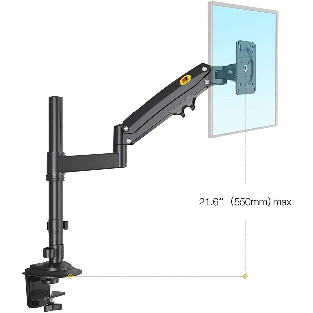 Monitor Desk Mount Long Arm for 17''-30''Monitors from 4.4 to 19.8lbs