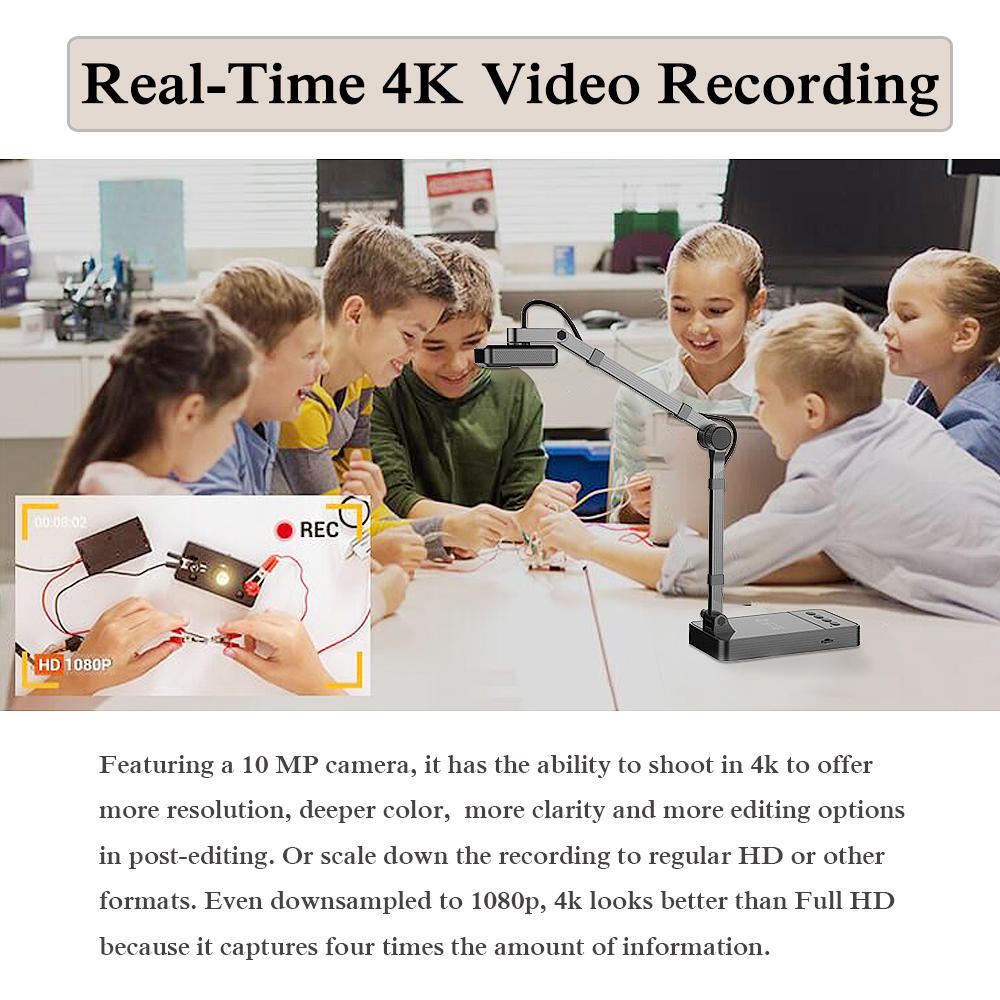 Portable A3 Document Camera Scanner, 10 MP HD OCR Visualizer with HDMI ...