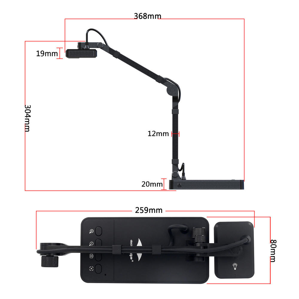Portable A3 Document Camera Scanner, 10 MP HD OCR Visualizer with HDMI ...
