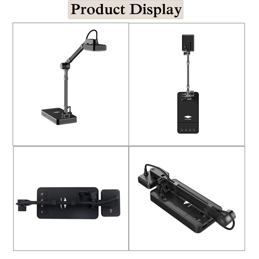 Portable A3 Document Camera Scanner, 10 MP HD OCR Visualizer with HDMI ...