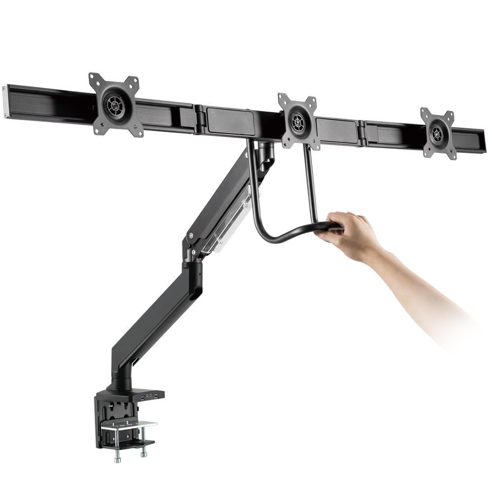 Triple Screen Desktop Display Mount - Full Motion – Fits Monitors 17 to ...