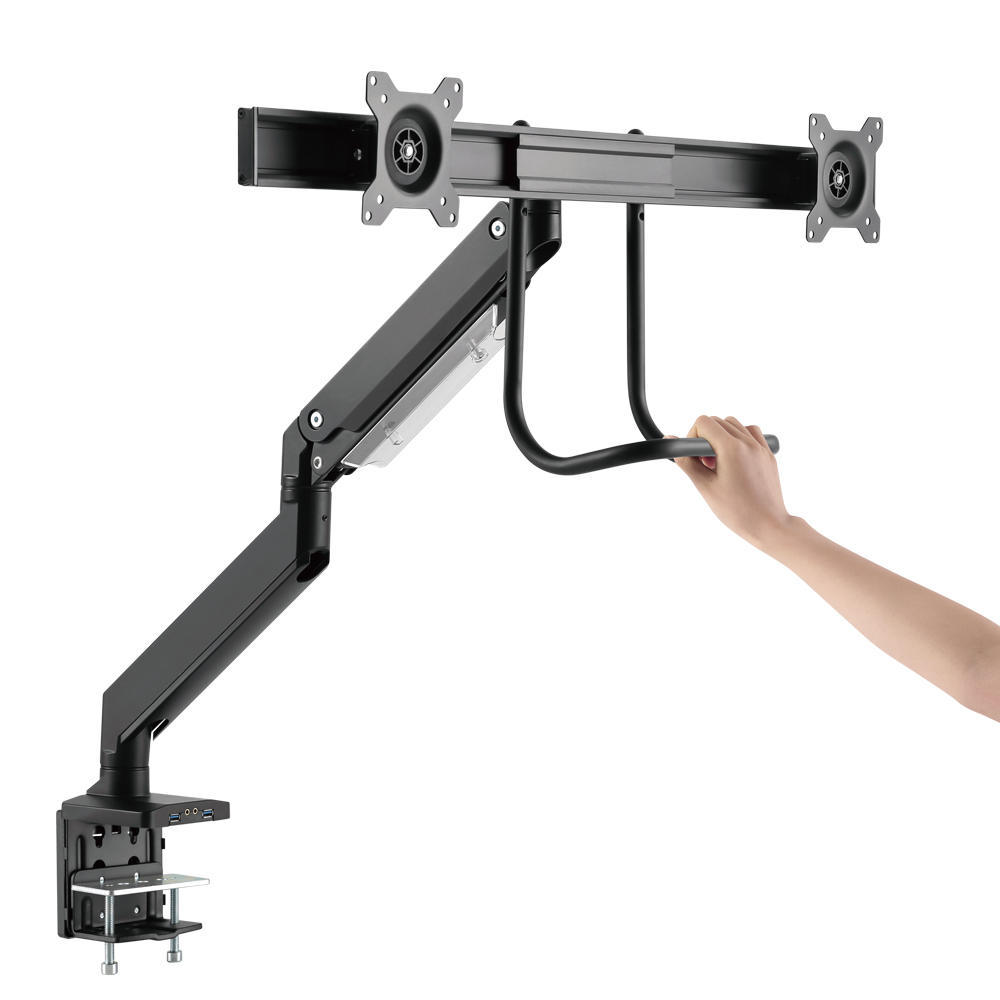 Dual Screen Desktop Display Mount - Full Motion – Fits Monitors 17 to ...