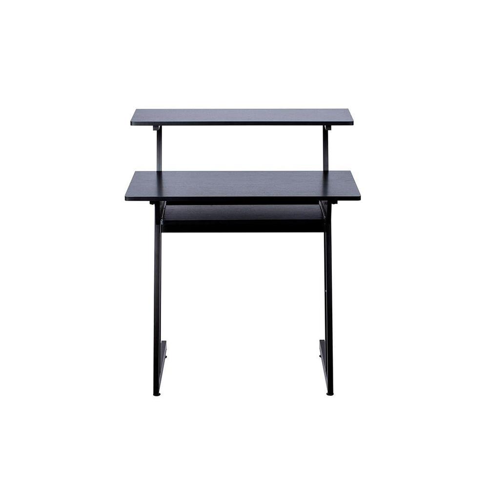 Recording Studio Desk with Raised Platform and Keyboard Tray