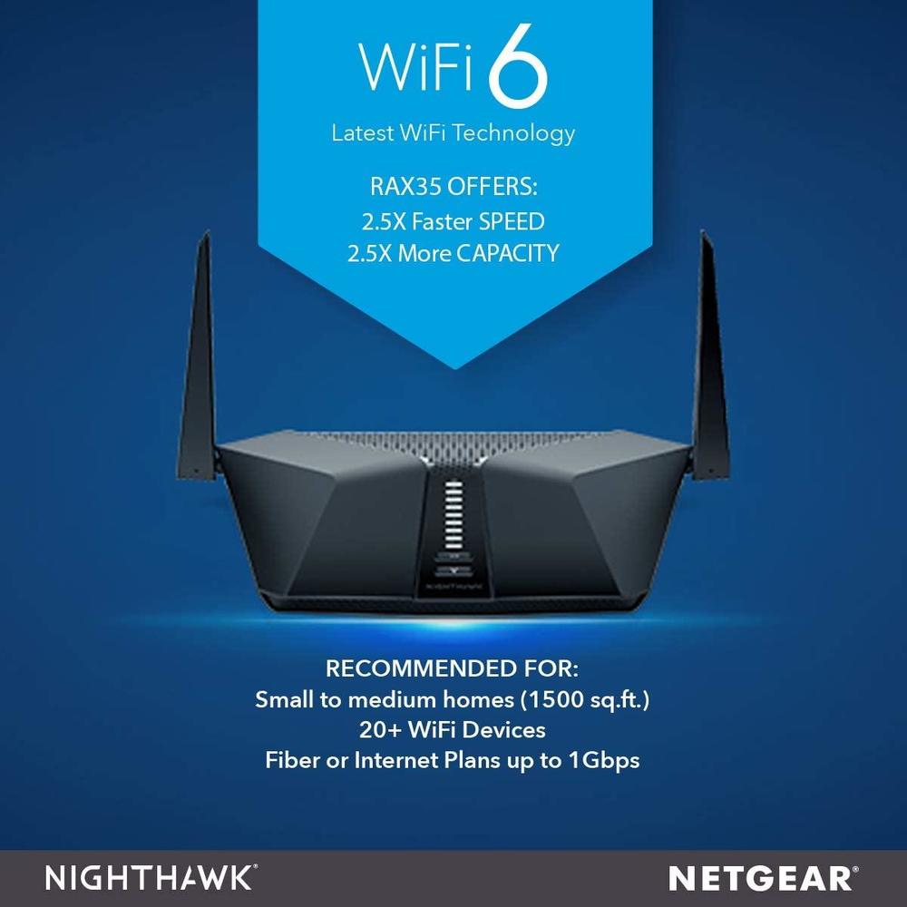 Routeur Wi-Fi 6 Netgear Nighthawk AX4 AX3000 à 4 flux