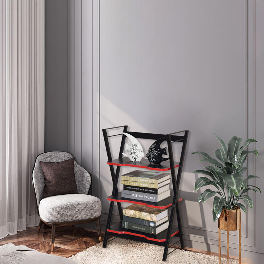 3-Tier Storage Shelf, Metal Frame Gaming Rack - Moustache®