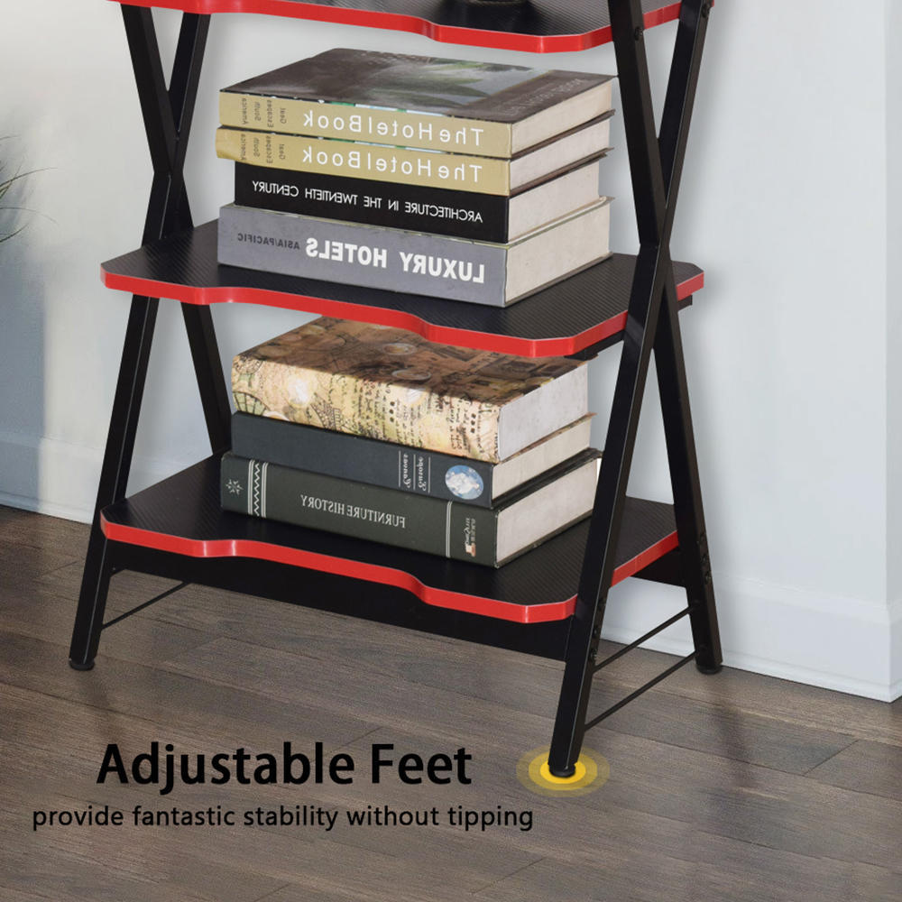 3-Tier Storage Shelf, Metal Frame Gaming Rack - Moustache®