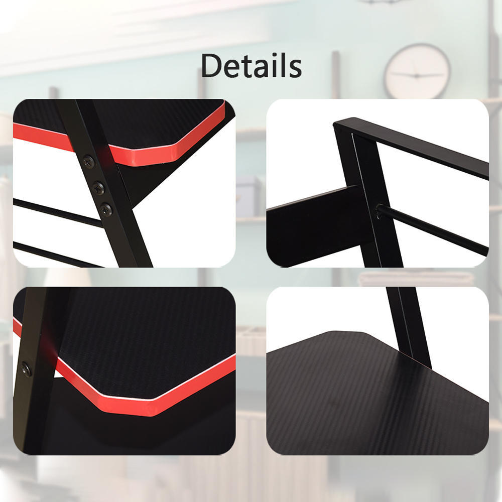 3-Tier Storage Shelf, Metal Frame Gaming Rack - Moustache®