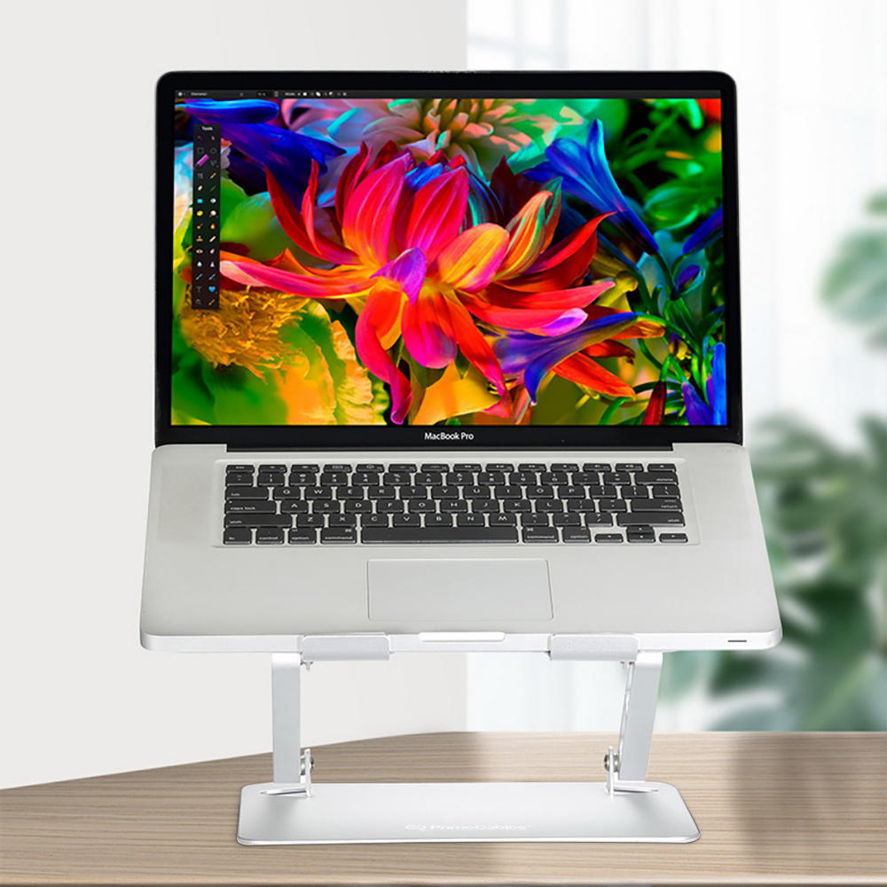 Ergonomic Multi-Angle Height Adjustable Aluminum Laptop Riser with Heat ...
