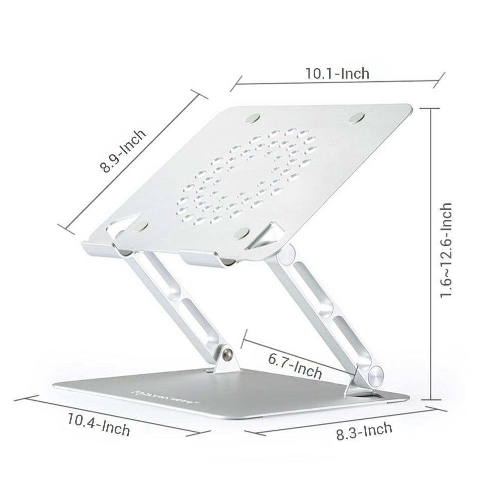 Ergonomic Multi-Angle Height Adjustable Aluminum Laptop Riser with Heat ...