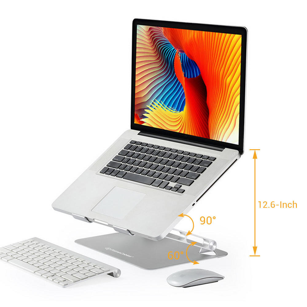 Ergonomic Multi-Angle Height Adjustable Aluminum Laptop Riser with Heat ...