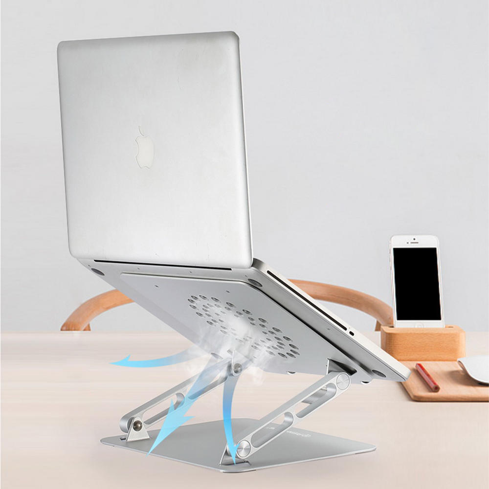Ergonomic Multi-Angle Height Adjustable Aluminum Laptop Riser with Heat ...
