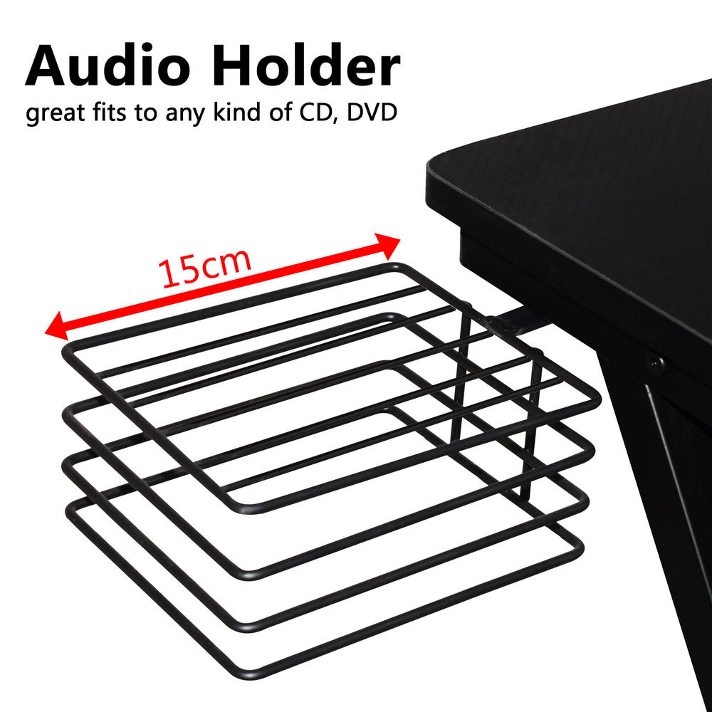 Computer Desk with Bulit-in Monitor Stand, Hook and Baskets - Moustache®