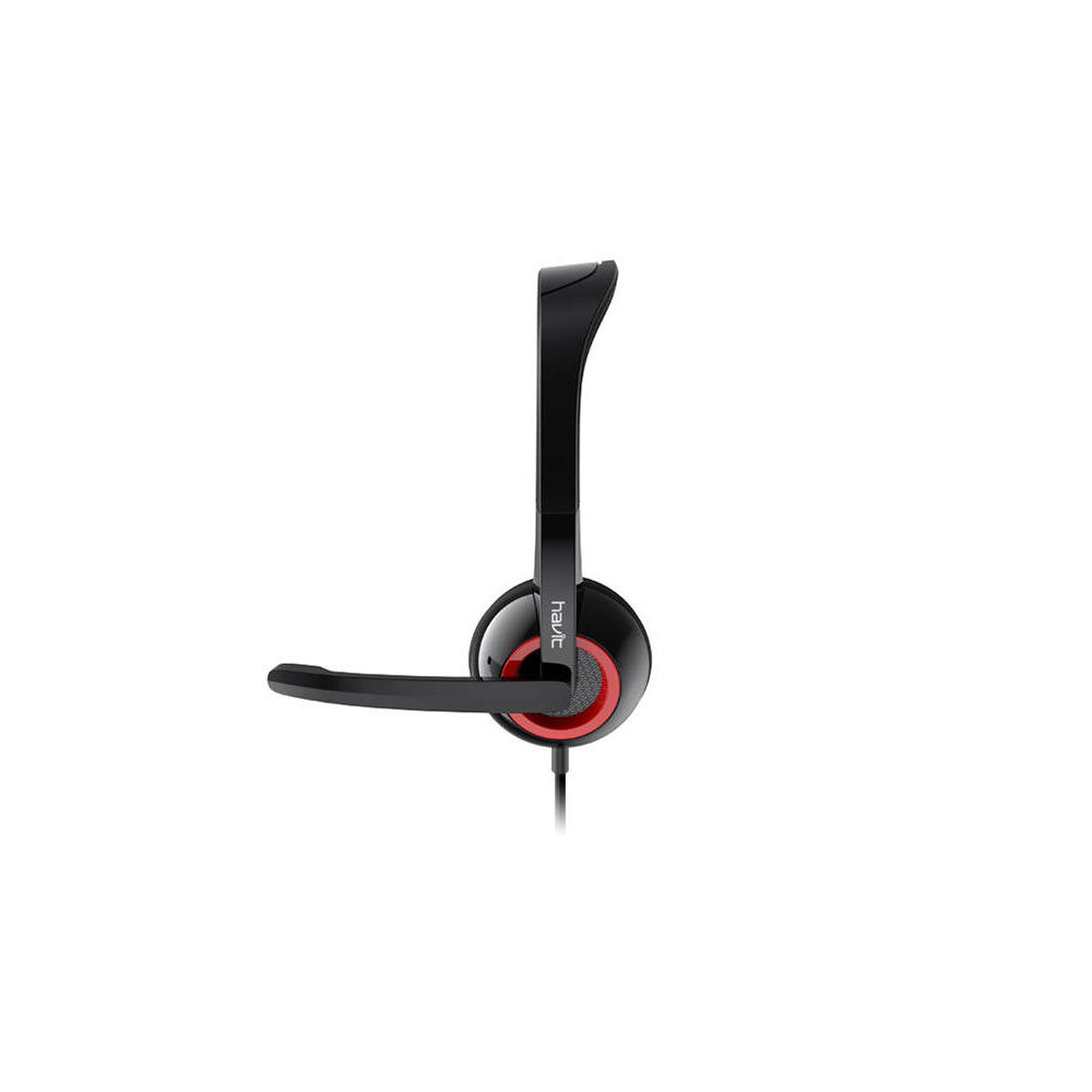 Havit 3.5mm Stereo headset with Mic for Computers_Black+Red