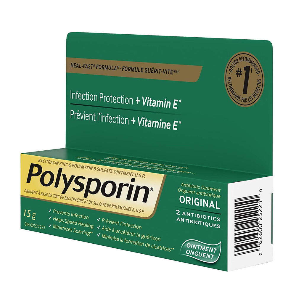 Pommade Antibiotique Polysporin Formule Guérison Rapide, 15 grammes