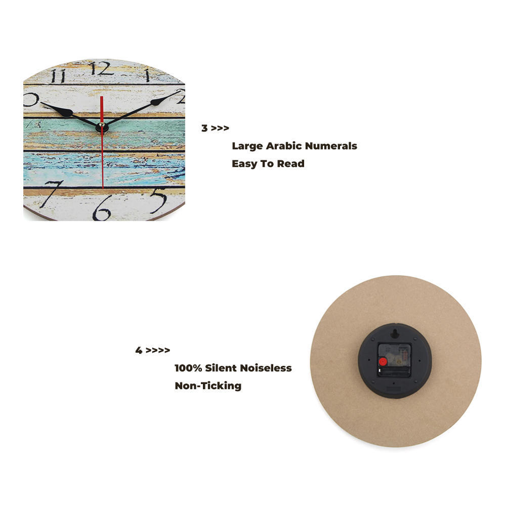 12-Inch Creative Wooden Wall Clock