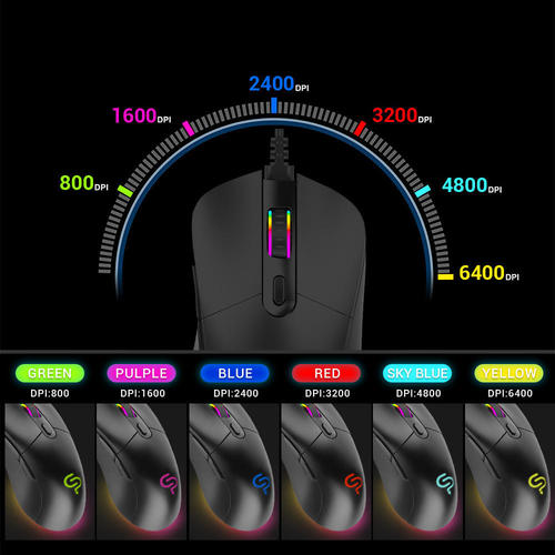 87 Keys LED Backlit Mechanical Gaming Keyboard and Professional Wired ...