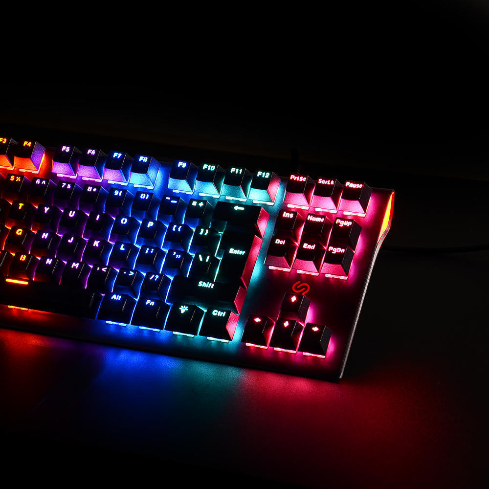 87 Keys LED Backlit Mechanical Gaming Keyboard and Professional Wired ...