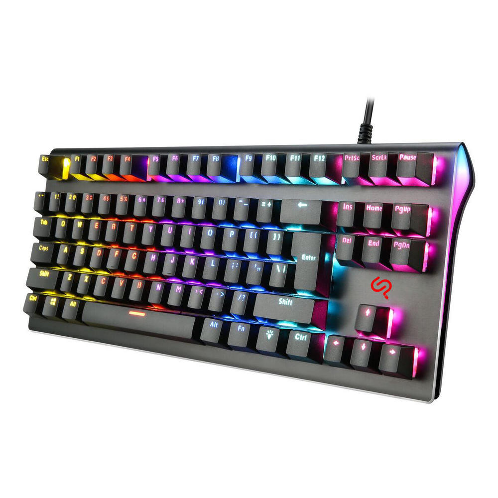 87 Keys LED Backlit Mechanical Gaming Keyboard and Professional Wired ...
