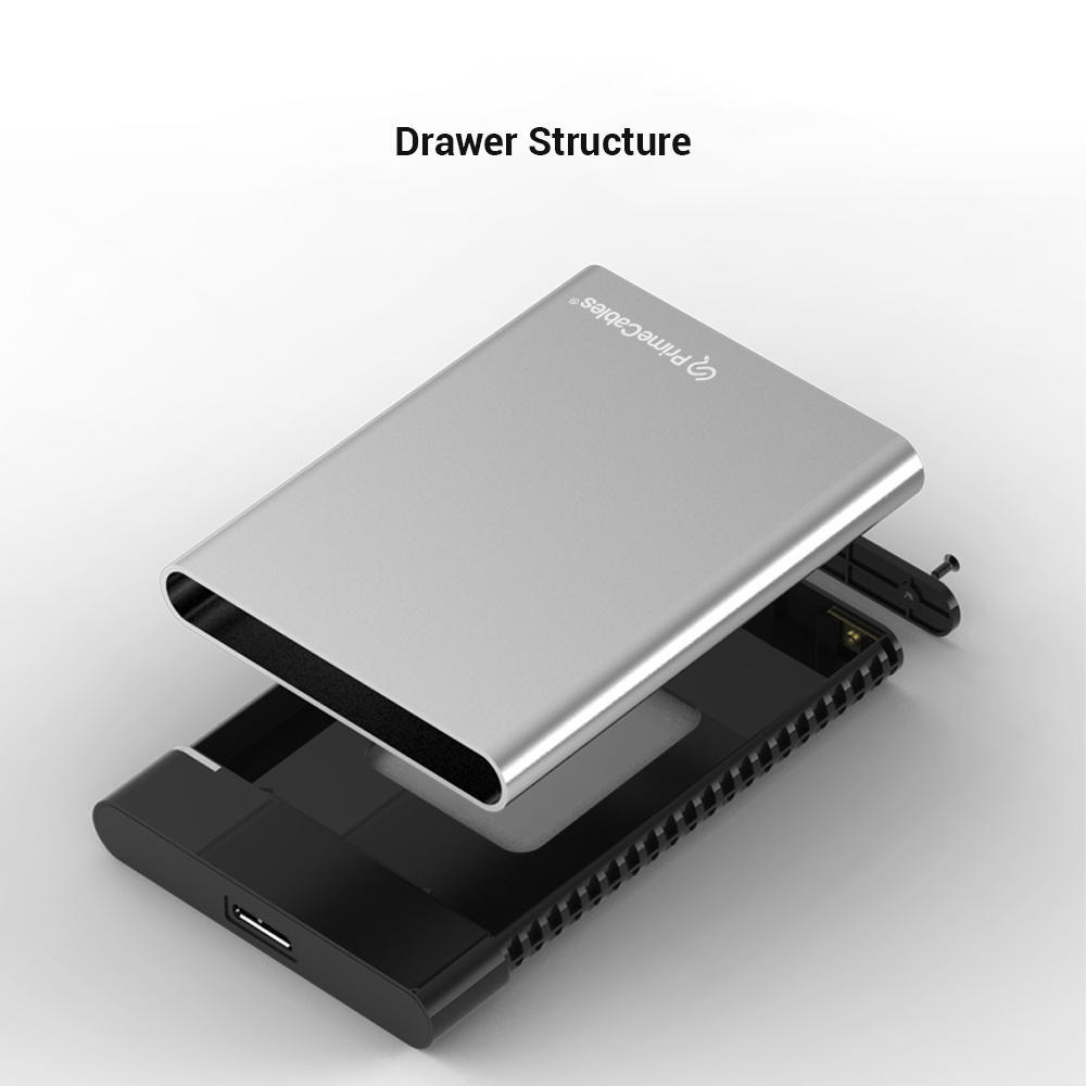 Portable Aluminum 2.5" HDD Enclosure USB3.0 to SATA Hard Disk Drive ...