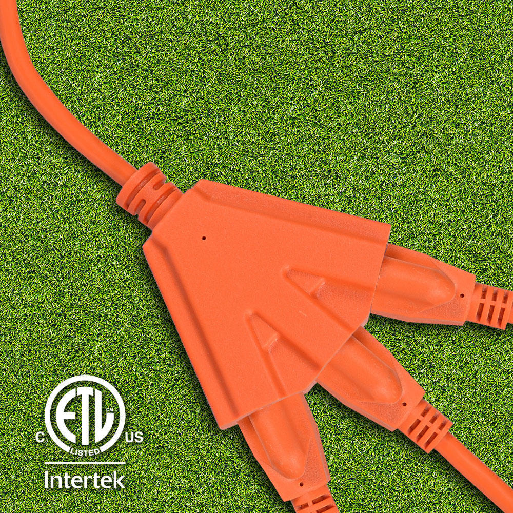 10Ft Heavy Duty 3-Prong Extension Cord with 3 Outlets, Indoor/Outdoor ...