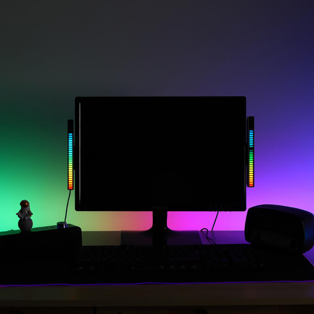 RGB Sound Control Rhythm Lights, 32 LED 18 Colors Audio Spectrum ...