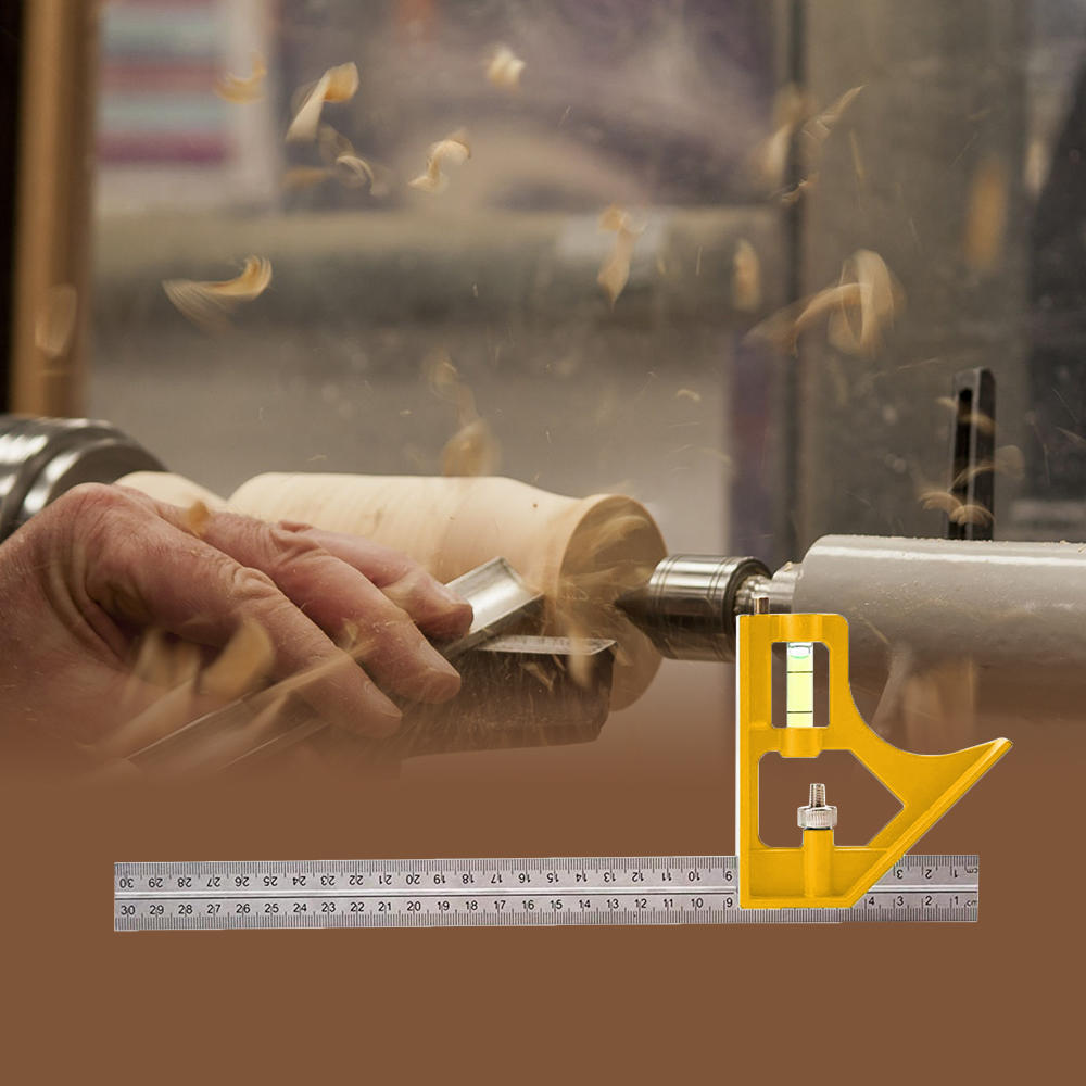 Stainless Steel Adjustable Angle Square Ruler with Bubble Level ...