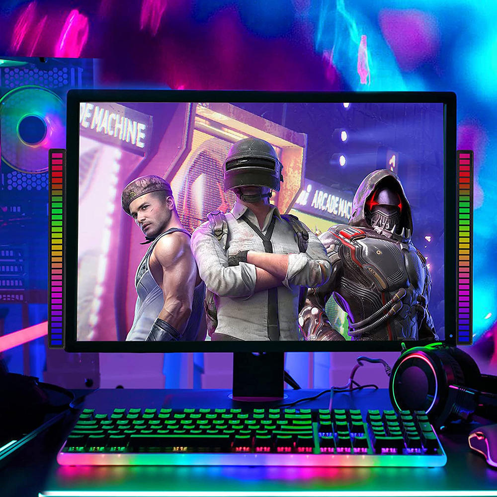 RGB Sound Control Rhythm Lights, 32 LED 18 Colors Audio Spectrum ...